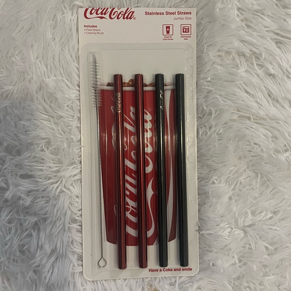 Coca Cola | Kitchen | Coca Cola Straws | Poshmark